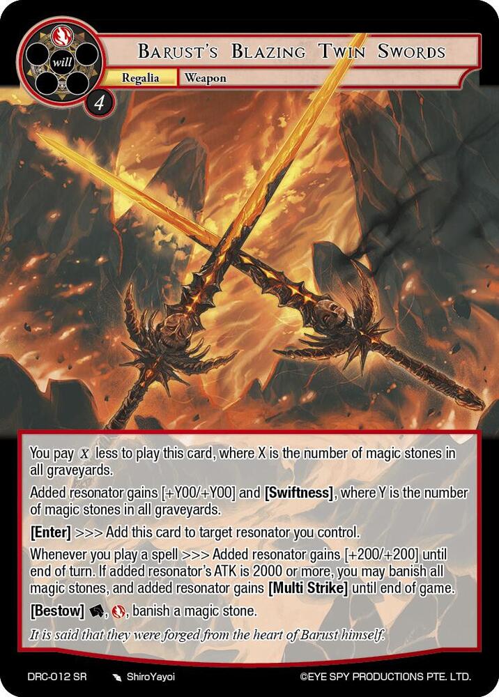 Barust's Blazing Twin Swords - Descent into the Raven's Catacombs ...