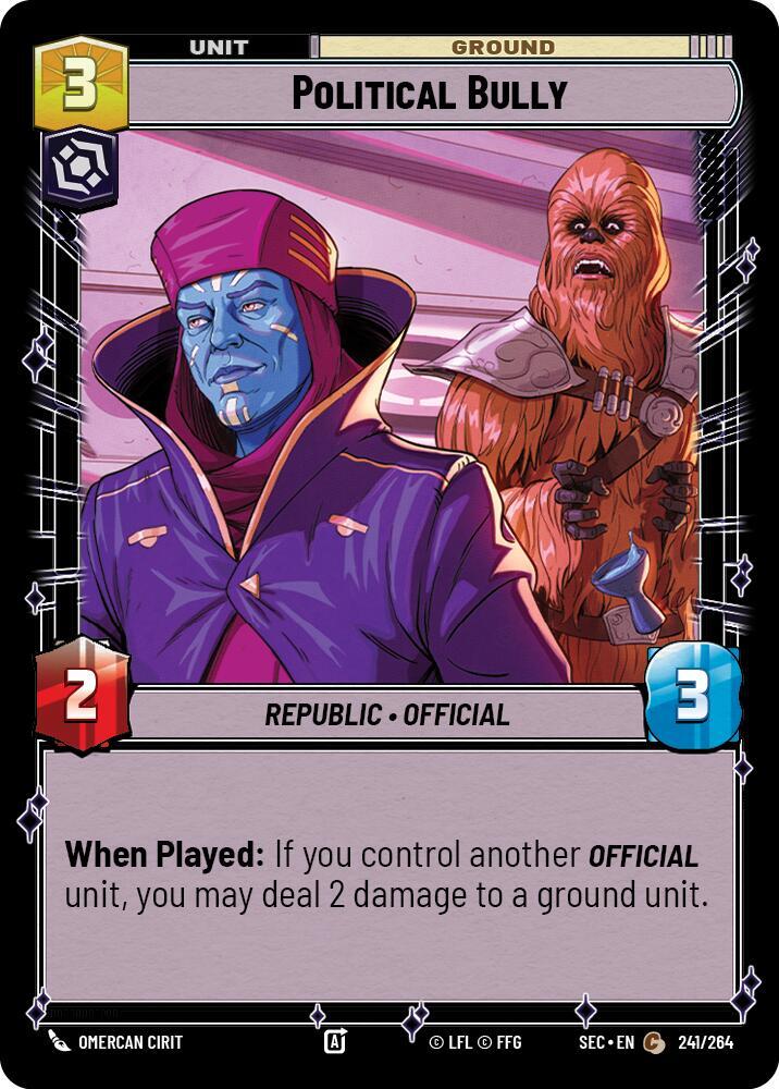 Political Bully - Secrets of Power - Star Wars: Unlimited - TCGplayer.com