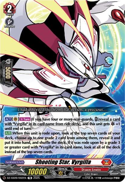 Shooting Star, Vyrgilla - DZ-SS09: Zero Tendo Start Deck - Cardfight Vanguard - TCGplayer.com