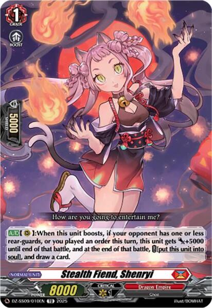 Stealth Fiend, Shenryi - DZ-SS09: Zero Tendo Start Deck - Cardfight ...
