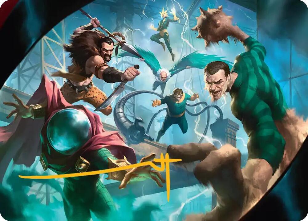 Behold the Sinister Six! Art Card (7/54) (Gold-Stamped Signature) - Art ...