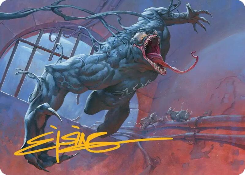 Venom, Evil Unleashed Art Card (Gold-Stamped Signature) - Art Series ...