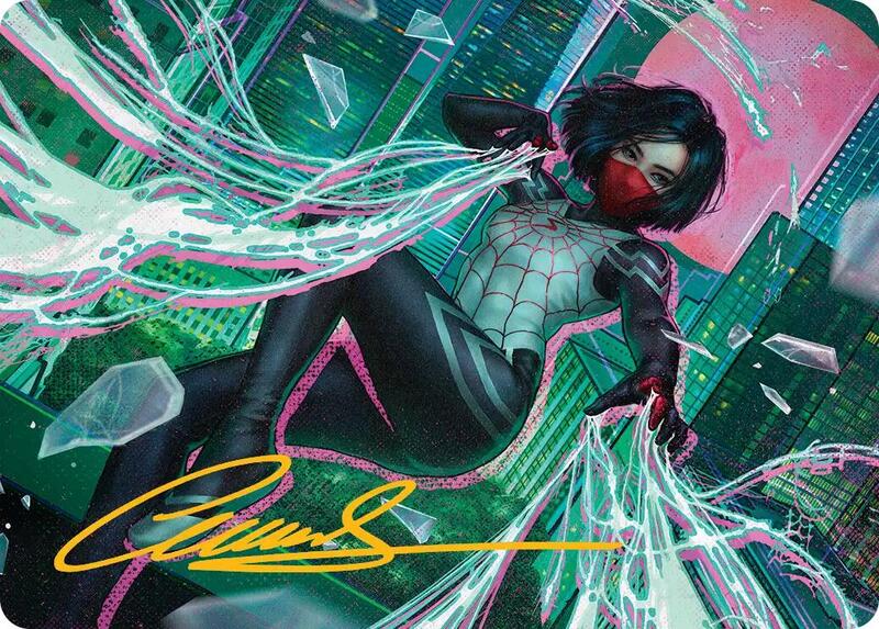 Silk, Web Weaver Art Card (29/54) (Gold-Stamped Signature) - Art Series: Marvel's Spider-Man ...