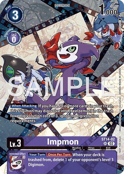 Impmon (Sinister Order Legend Pack) - Starter Deck 14: Beelzemon Advanced Deck Set - Digimon ...