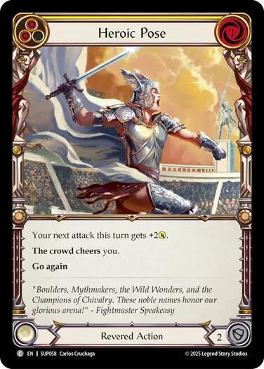 Heroic Pose (Yellow) - Super Slam - Flesh and Blood TCG - TCGplayer.com