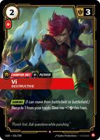 Vi - Destructive - Origins - Riftbound: League of Legends Trading Card ...
