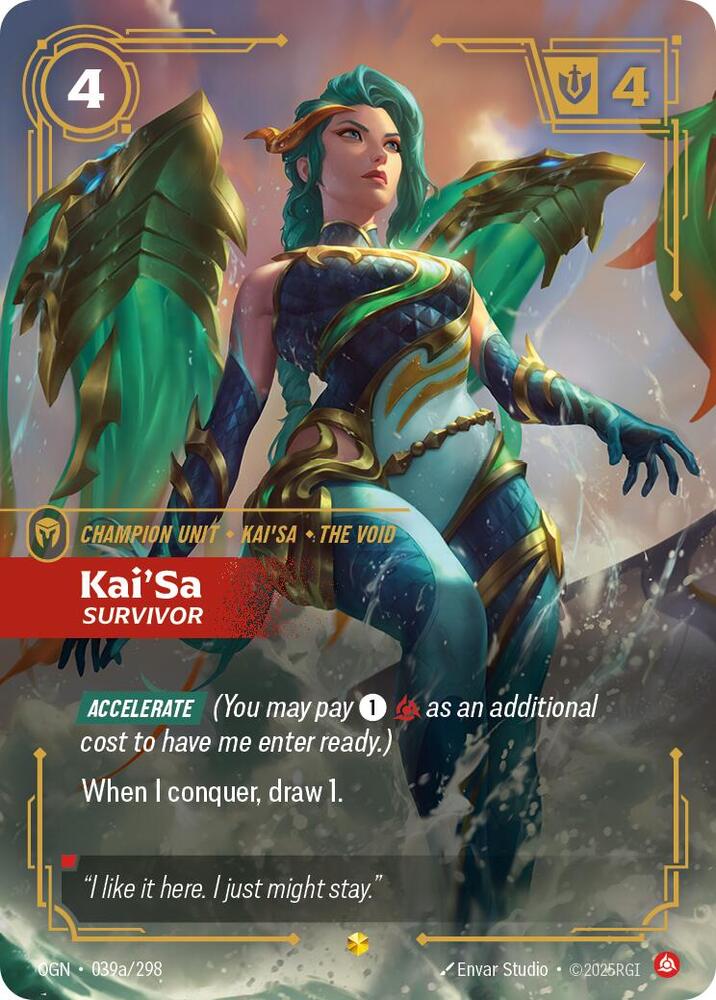 Kai'Sa - Survivor (Alternate Art) - Origins - Riftbound: League of Legends Trading Card Game ...