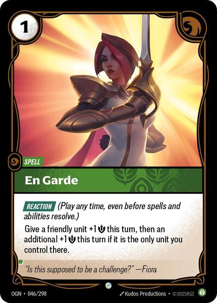 En Garde - Origins - Riftbound: League of Legends Trading Card Game ...