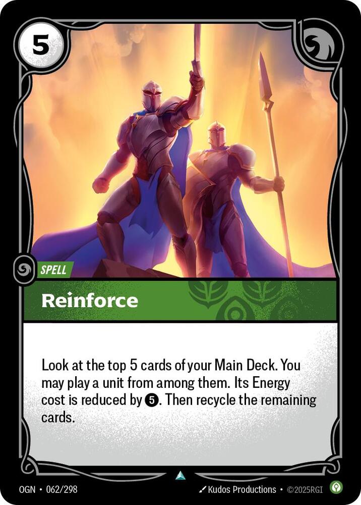 Reinforce - Origins - Riftbound: League of Legends Trading Card Game ...