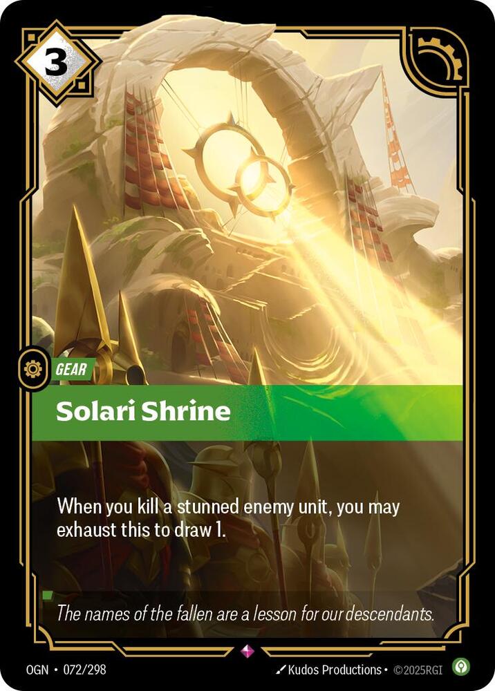 Solari Shrine - Origins - Riftbound: League of Legends Trading Card ...