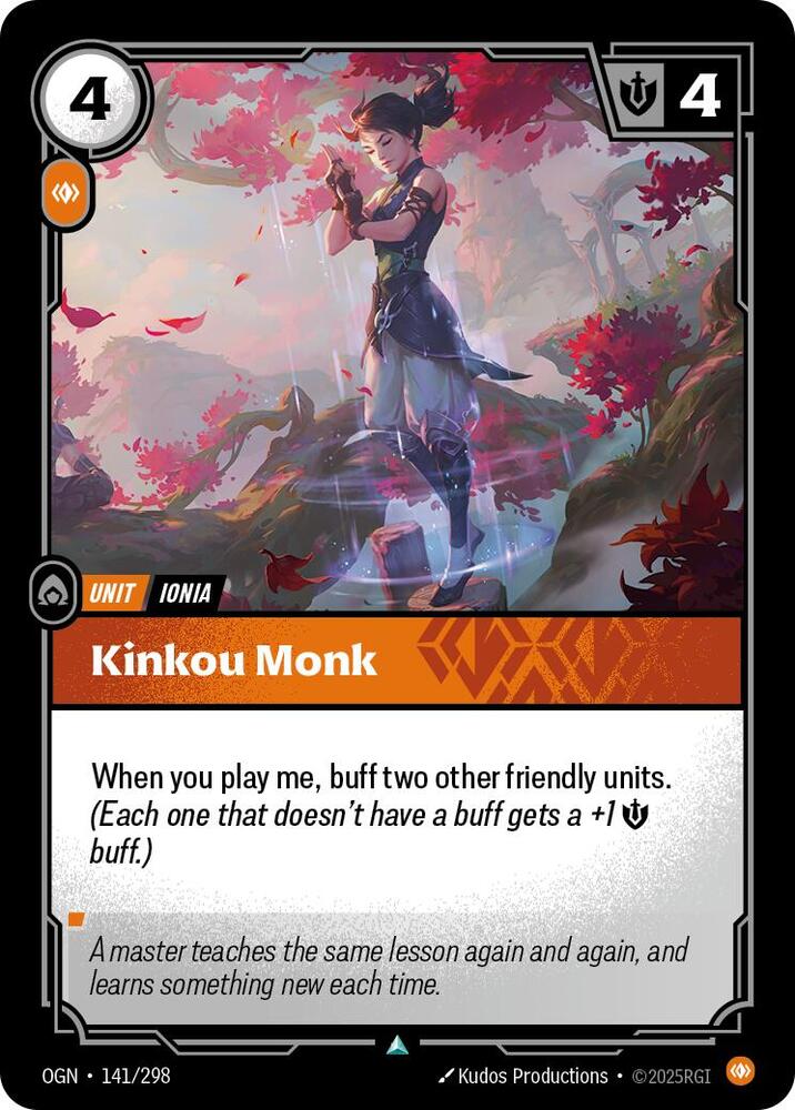 Kinkou Monk - Origins - Riftbound: League of Legends Trading Card Game ...