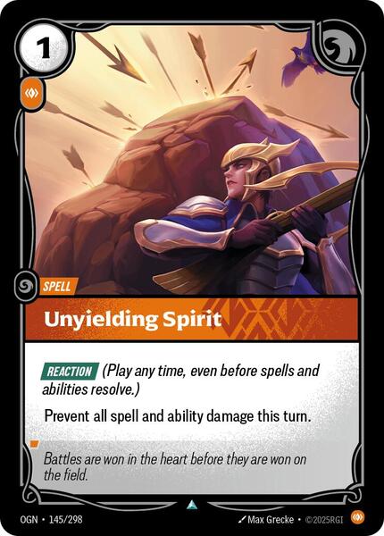 Unyielding Spirit - Origins - Riftbound: League of Legends Trading Card ...
