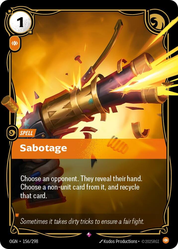 Sabotage - Origins - Riftbound: League of Legends Trading Card Game ...