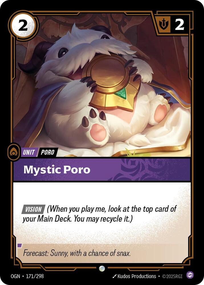 Mystic Poro - Origins - Riftbound: League of Legends Trading Card Game ...