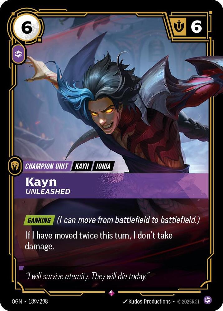Kayn - Unleashed - Origins - Riftbound: League of Legends Trading Card ...