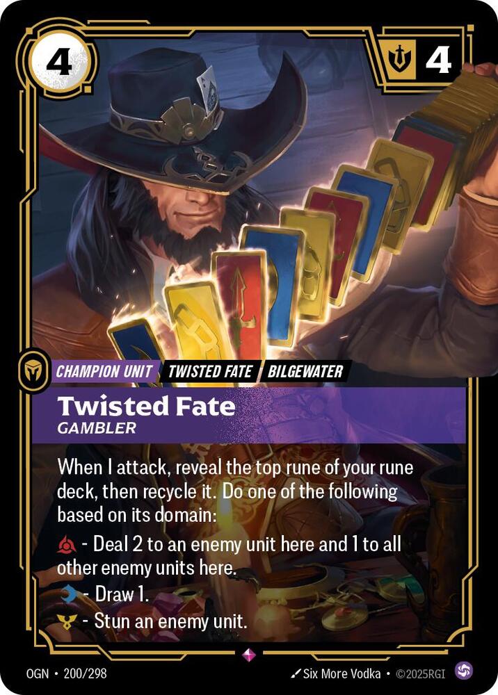 Twisted Fate - Gambler - Origins - Riftbound: League of Legends Trading ...