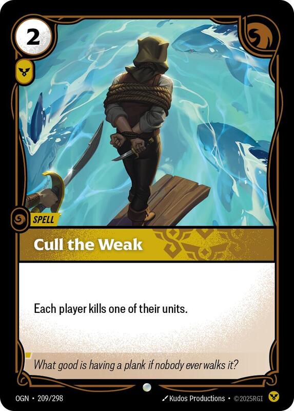 Cull the Weak - Origins - Riftbound: League of Legends Trading Card ...