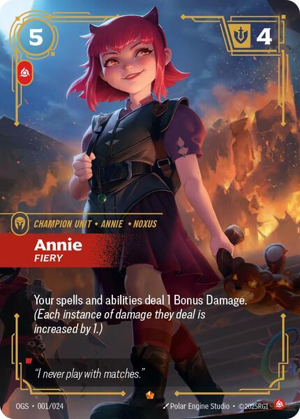 Annie - Fiery - Origins: Proving Grounds - Riftbound: League of Legends ...