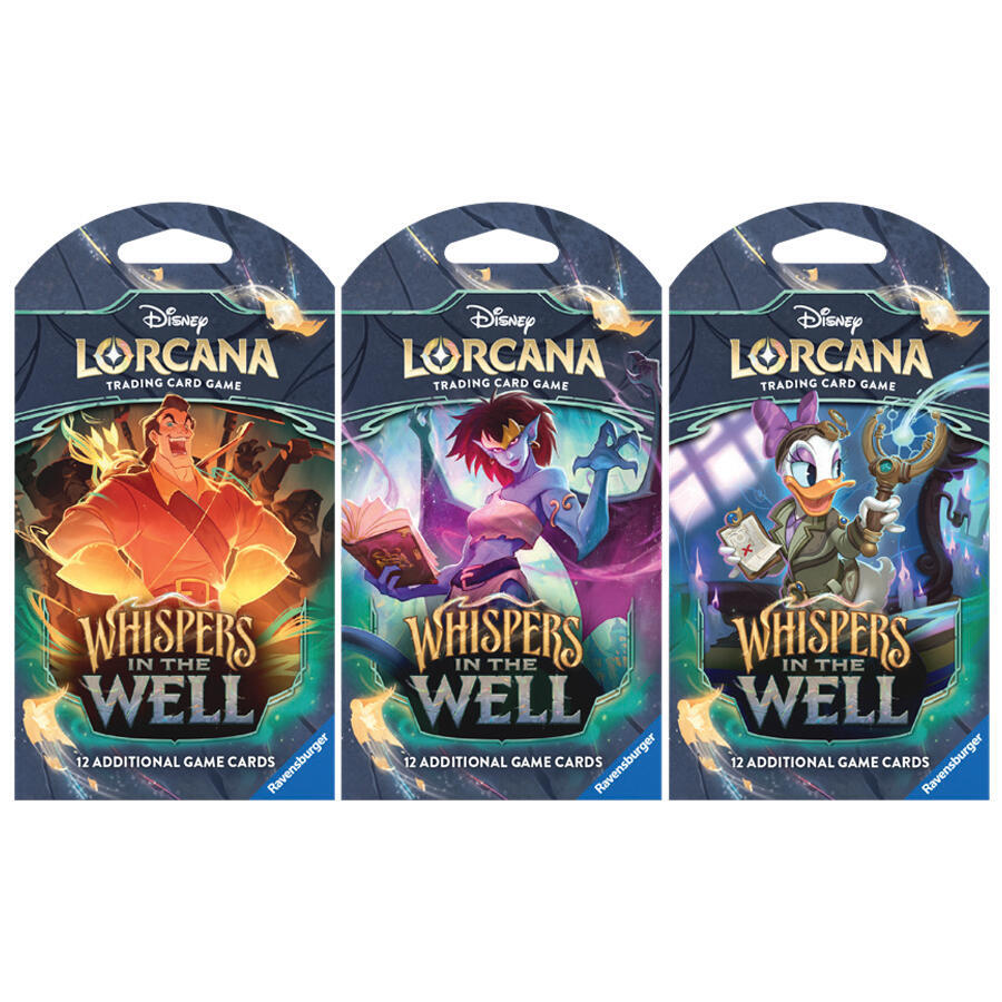 Disney Lorcana: Whispers in the Well Sleeved Booster Pack Art Bundle [Set of 3] - Whispers in ...