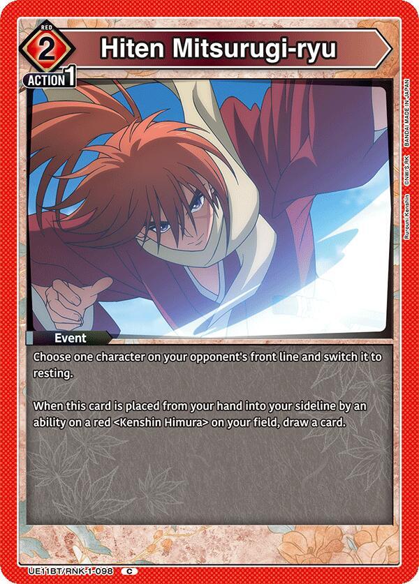Hiten Mitsurugi-ryu - UE11BT: Rurouni Kenshin - Union Arena - TCGplayer.com