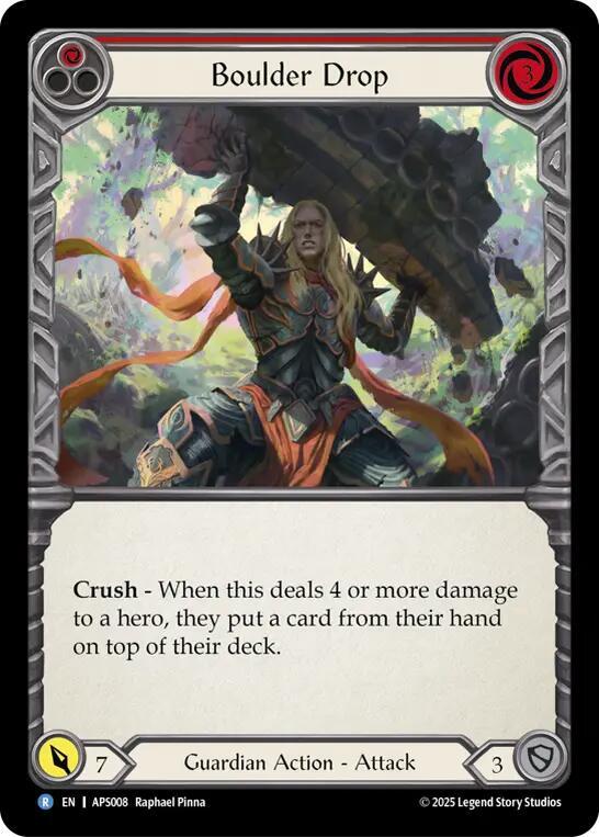 Boulder Drop (Red) - Armory Deck: Pleiades - Flesh and Blood TCG ...