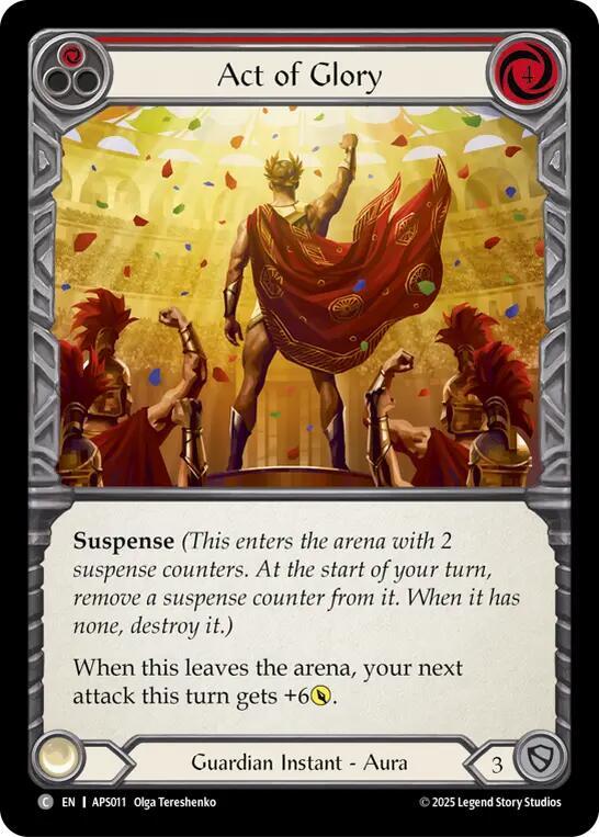 Act of Glory (Red) - Armory Deck: Pleiades - Flesh and Blood TCG ...