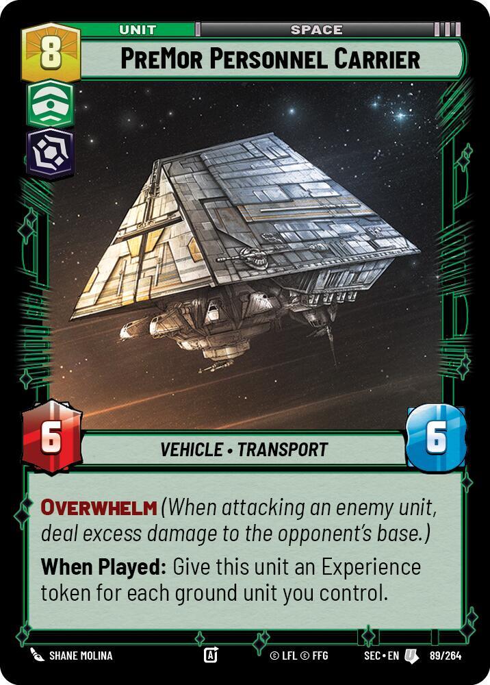 PreMor Personnel Carrier - Secrets of Power - Star Wars: Unlimited - TCGplayer.com