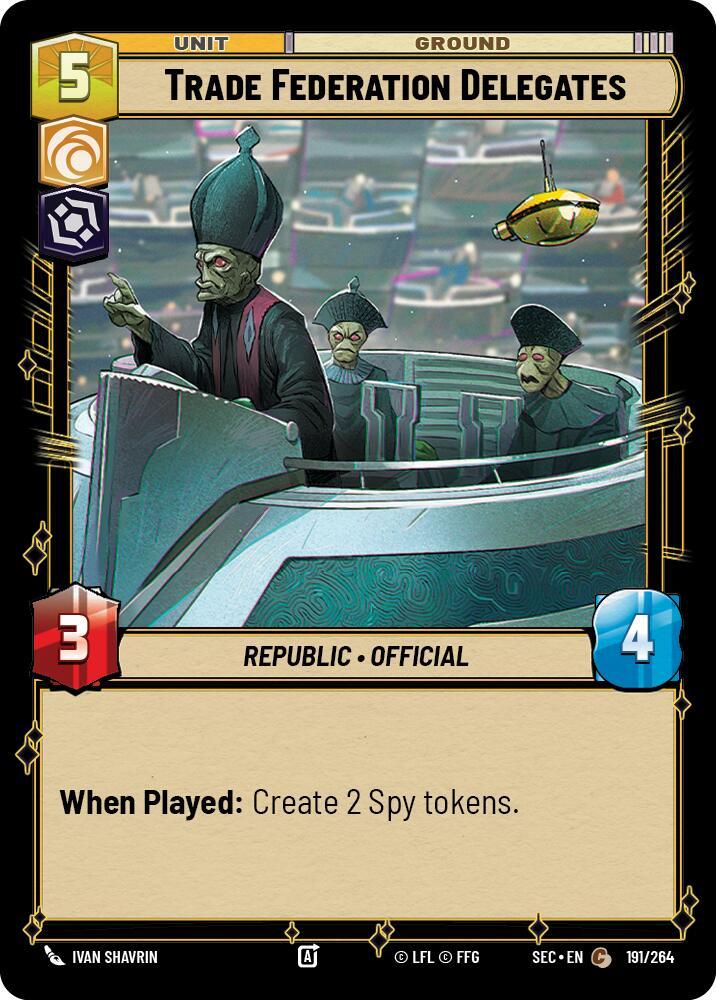 Trade Federation Delegates - Secrets of Power - Star Wars: Unlimited ...