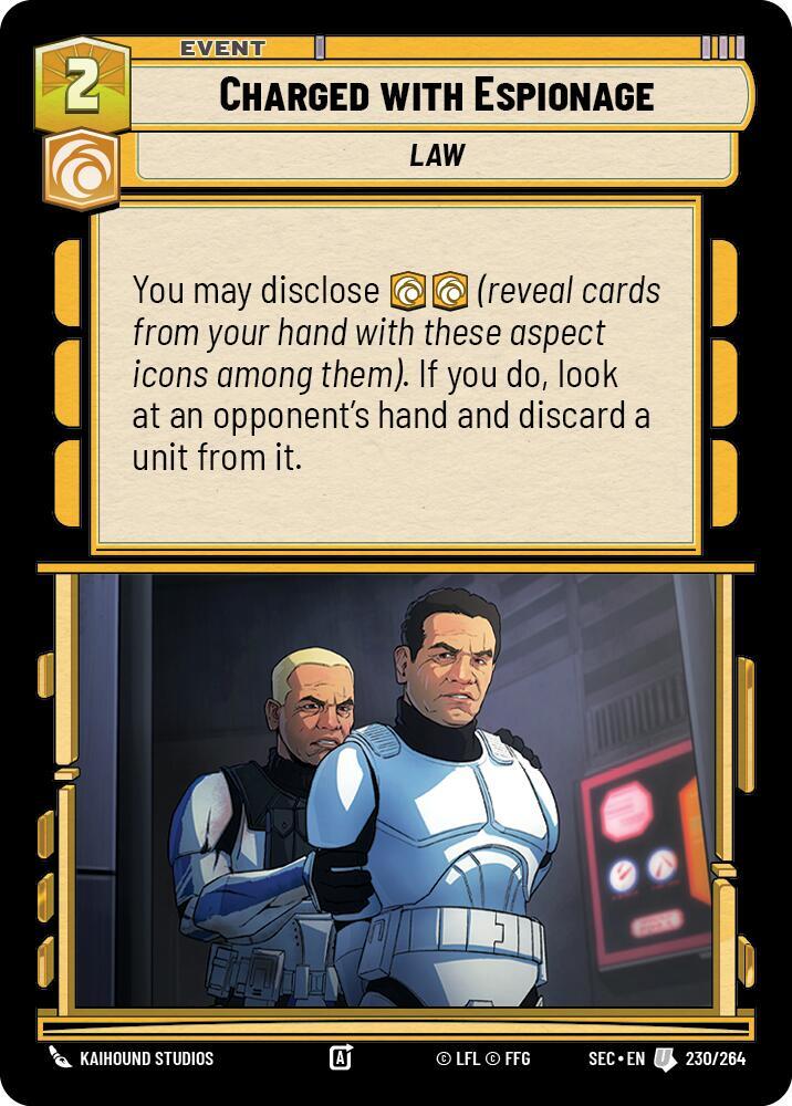 Charged with Espionage - Secrets of Power - Star Wars: Unlimited - TCGplayer.com