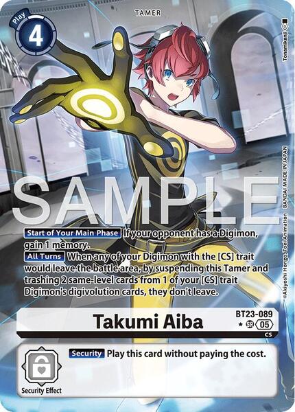 Takumi Aiba (Alternate Art) - Hackers' Slumber - Digimon Card Game - TCGplayer.com