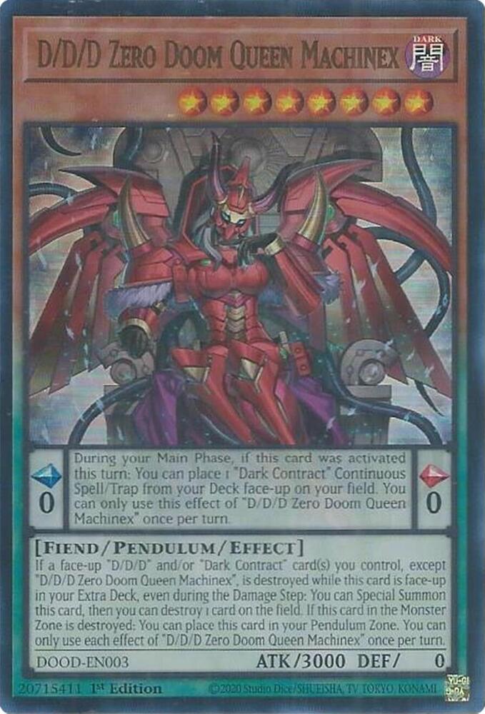D/D/D Zero Doom Queen Machinex - Doom of Dimensions - YuGiOh ...