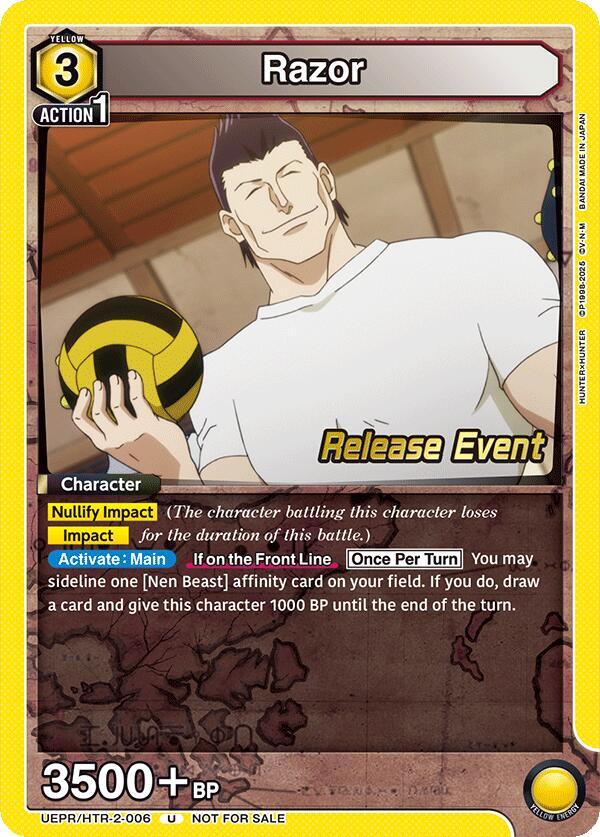 Razor (006) - UEX04BT: HUNTER X HUNTER Vol.2 Release Event Cards ...