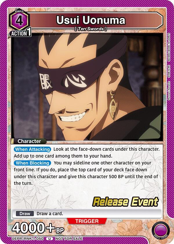 Usui Uonuma - UE11BT: Rurouni Kenshin Release Event Cards - Union Arena ...