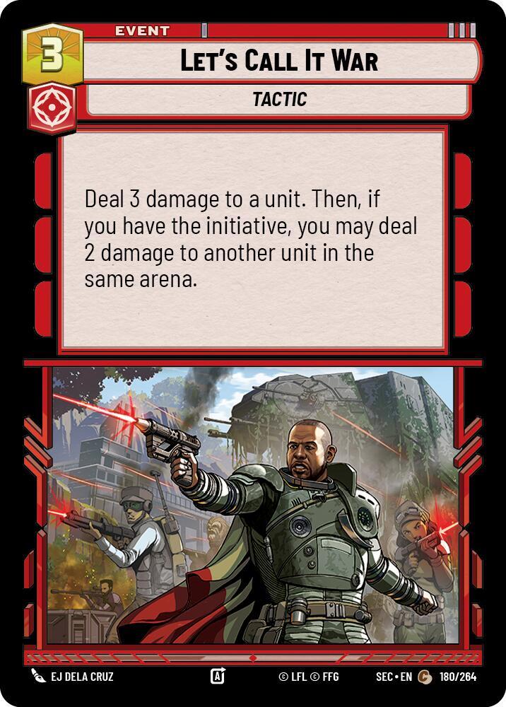 Let's Call It War - Secrets of Power - Star Wars: Unlimited - TCGplayer.com