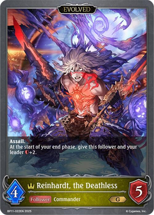 Reinhardt, the Deathless (Evolved) - BP11: Bullet of Fate - Shadowverse ...
