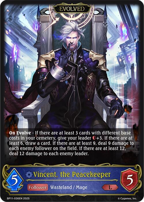 Vincent, the Peacekeeper (Evolved) - BP11: Bullet of Fate - Shadowverse: Evolve - TCGplayer.com