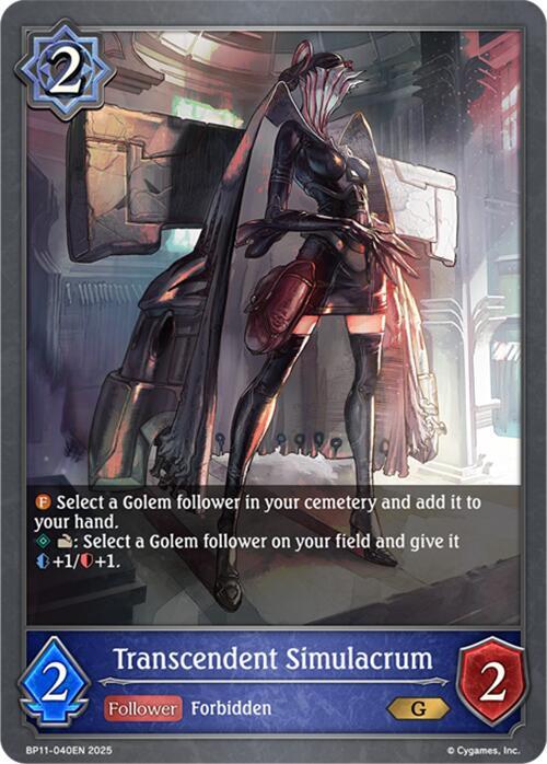 Transcendent Simulacrum - BP11: Bullet of Fate - Shadowverse: Evolve - TCGplayer.com