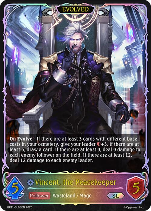 Vincent, the Peacekeeper (Evolved) (SL) - BP11: Bullet of Fate - Shadowverse: Evolve - TCGplayer.com