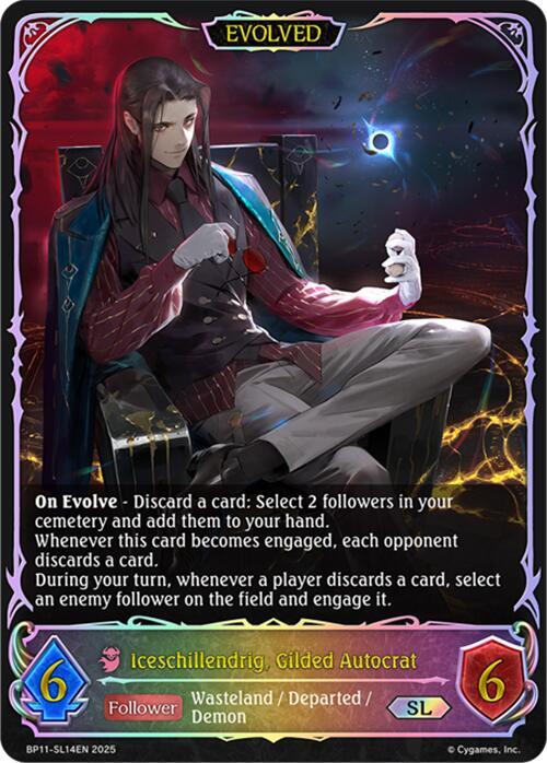 Iceschillendrig, Gilded Autocrat (Evolved) (SL) - BP11: Bullet of Fate - Shadowverse: Evolve ...