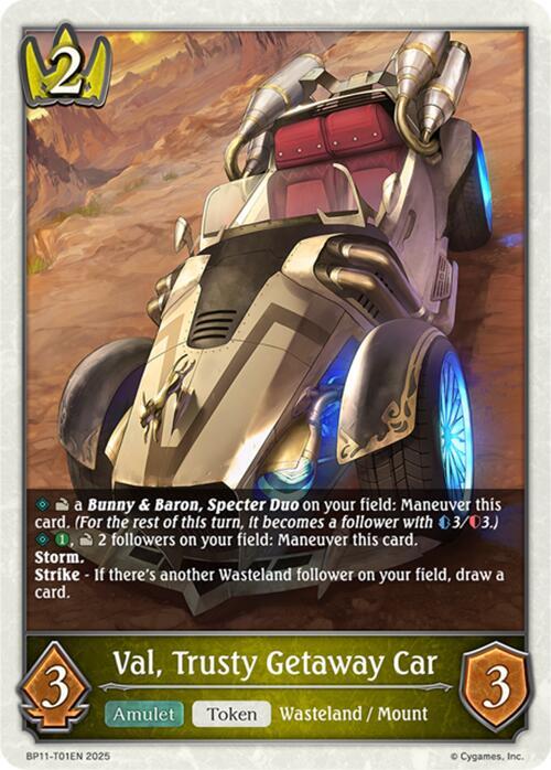 Val, Trusty Getaway Car - BP11: Bullet of Fate - Shadowverse: Evolve ...