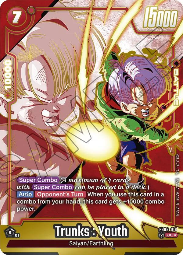 Trunks : Youth - FB08-016 (Alternate Art) - Saiyan's Pride - Dragon ...