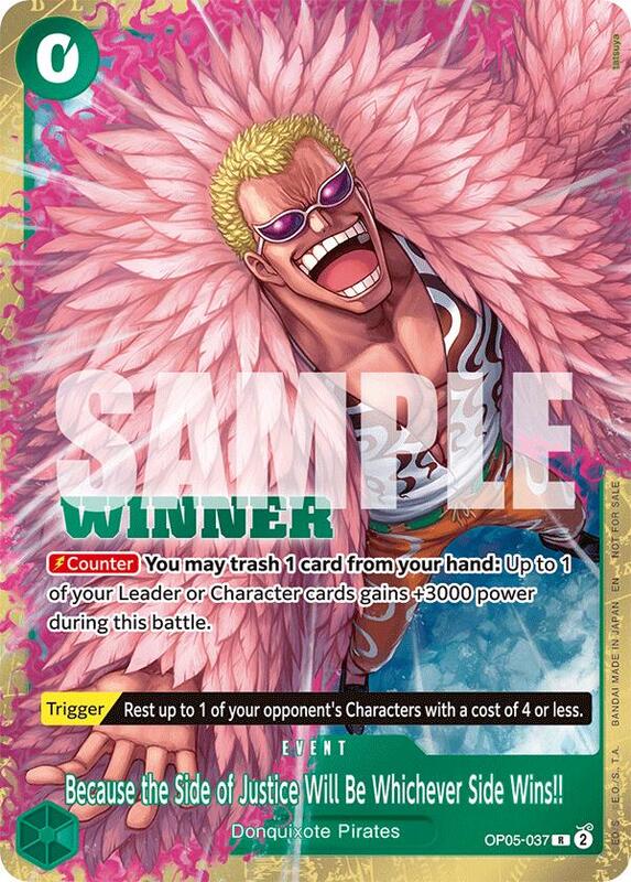 Because the Side of Justice Will Be Whichever Side Wins!! (Winner Pack 2025 Vol. 4) - One Piece ...