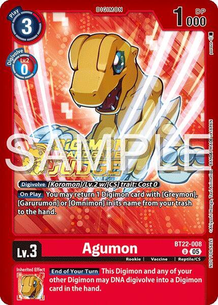 Agumon (Judge Pack 2025 Wave 2) - Cyber Eden - Digimon Card Game ...