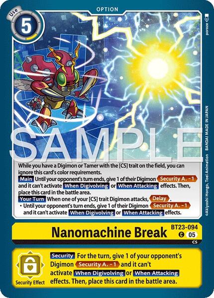 Nanomachine Break - Hackers' Slumber - Digimon Card Game - TCGplayer.com