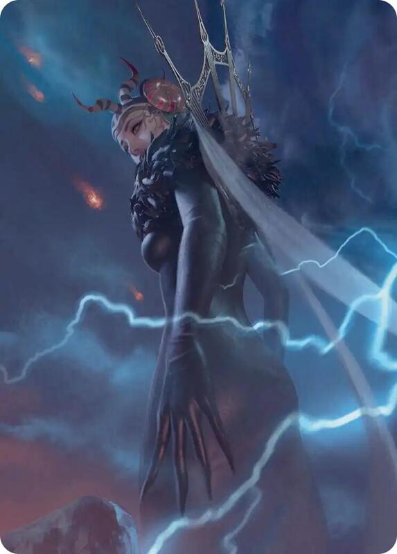 Edea, Possessed Sorceress Scene Art Card - Art Series: FINAL FANTASY - Magic: The Gathering ...