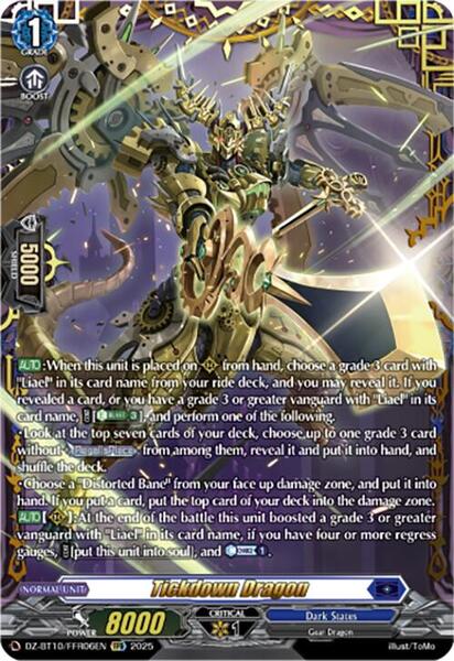 Tickdown Dragon (FFR) - DZ-BT10: Dragonsoul Resonance - Cardfight Vanguard - TCGplayer.com