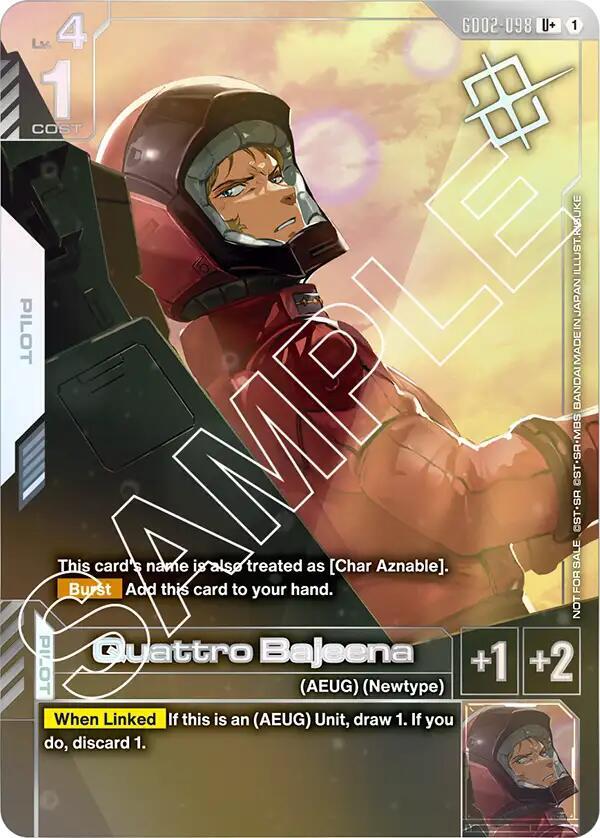 Quattro Bajeena (Store Tournament Winner Pack 02) - Gundam Promotional ...