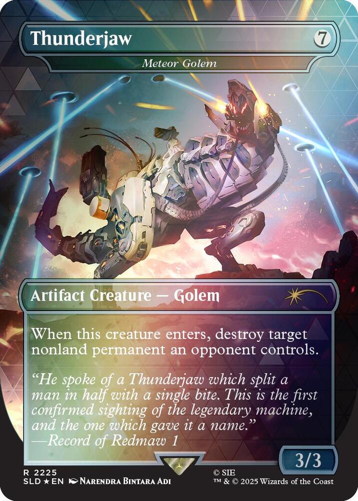 Thunderjaw - Meteor Golem (Rainbow Foil) - Secret Lair Drop Series ...