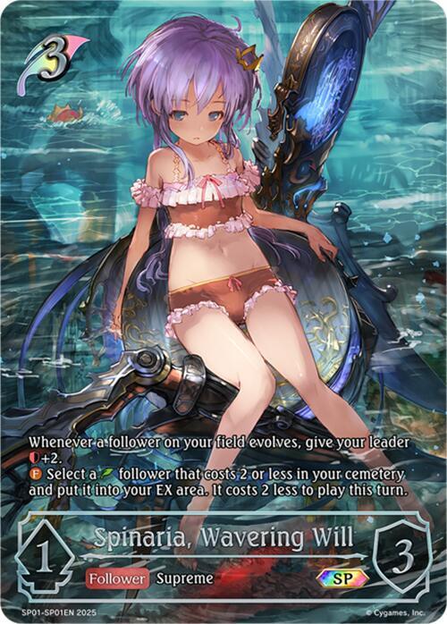 Spinaria, Wavering Will (SP) (SP01EN) - SP01: Seaside Memories - Shadowverse: Evolve - TCGplayer.com