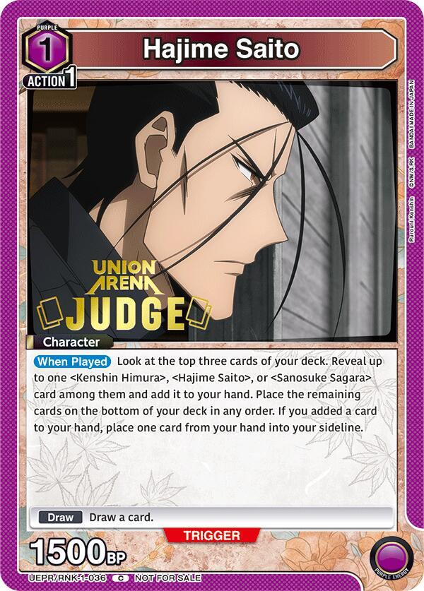 Hajime Saito (036) (Judge Pack) - Union Arena Promotion Cards - Union ...